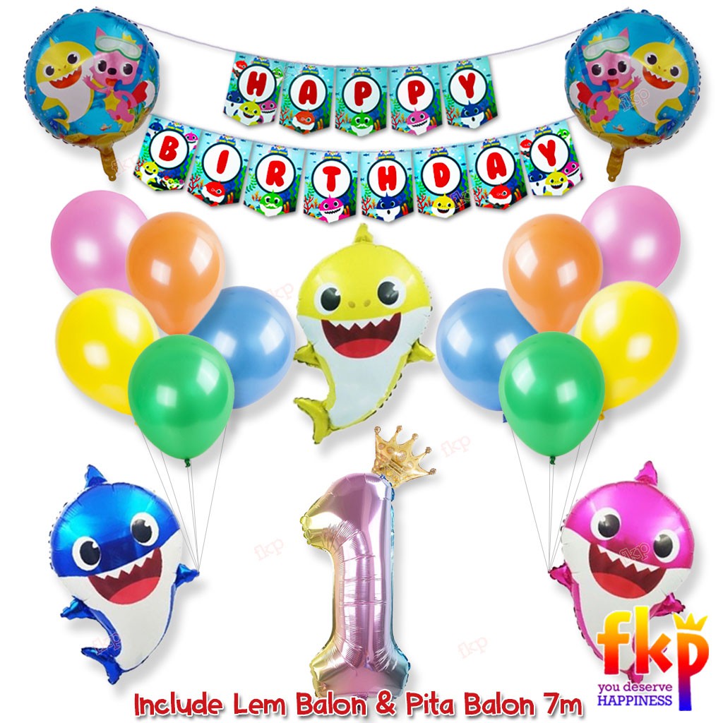 Jual FUN KIDS PARTY - Paket Ulang Tahun Baby Shark / Paket Dekorasi ...