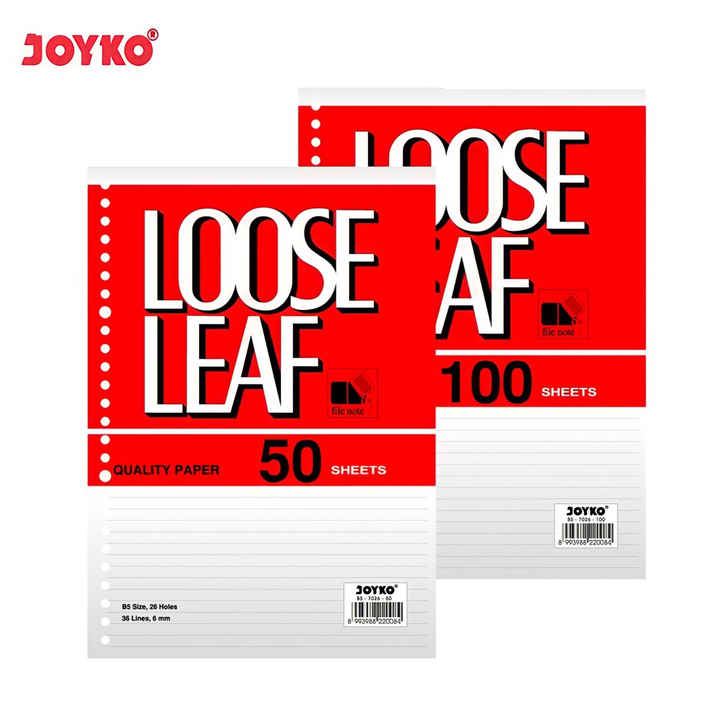 Jual Loose Leaf Joyko B5 50 Lembar / Isi Kertas Binder Joyko - Line / Grid / Dotted / Plain ...