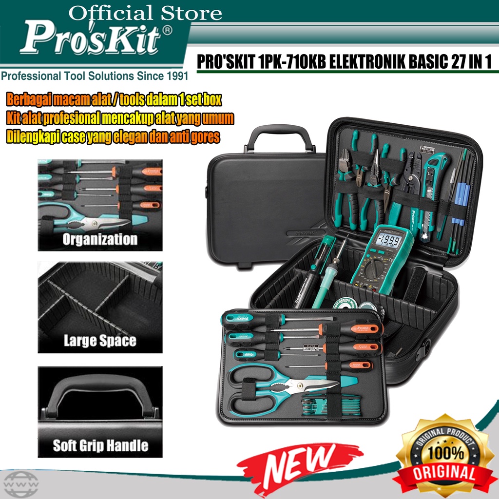 Jual Pro'sKit - Elektronik Alat Lengkap Basic Pro'sKit 1Pk-710Kb 27 In ...