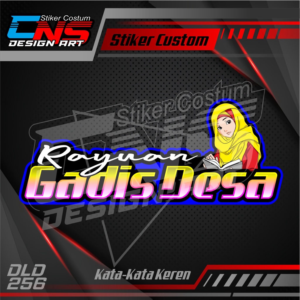 Jual Stiker Kata-Kata Keren RAYUAN GADIS DESA Variasi Kaca/Body Mobil ...