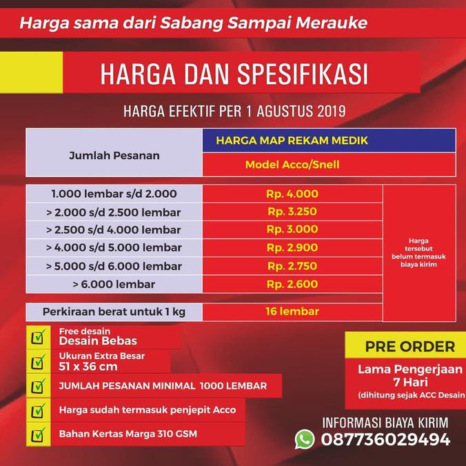 Jual Map Rekam Medik Klinik / Praktek Pribadi BERGARANSI | Shopee Indonesia