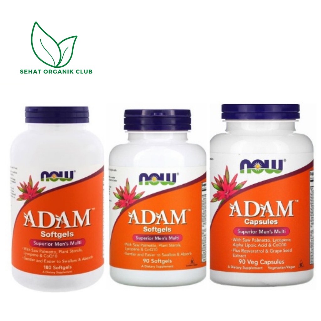 Jual Now Foods ADAM Superior Men's Multi 90 Softgels ; ADAM Superior ...