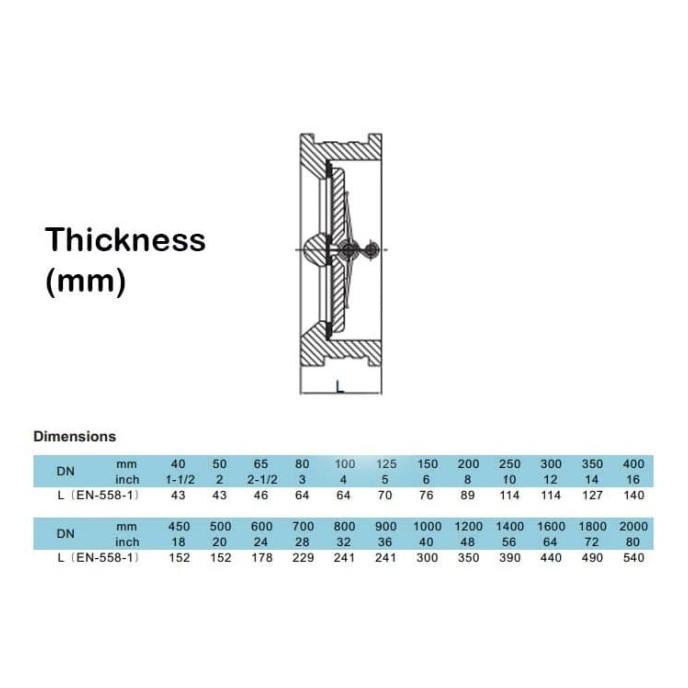 Jual Gala Wafer Check Valve 10 Inch Cast Iron Disc Ss 304 Pn16 | Shopee ...