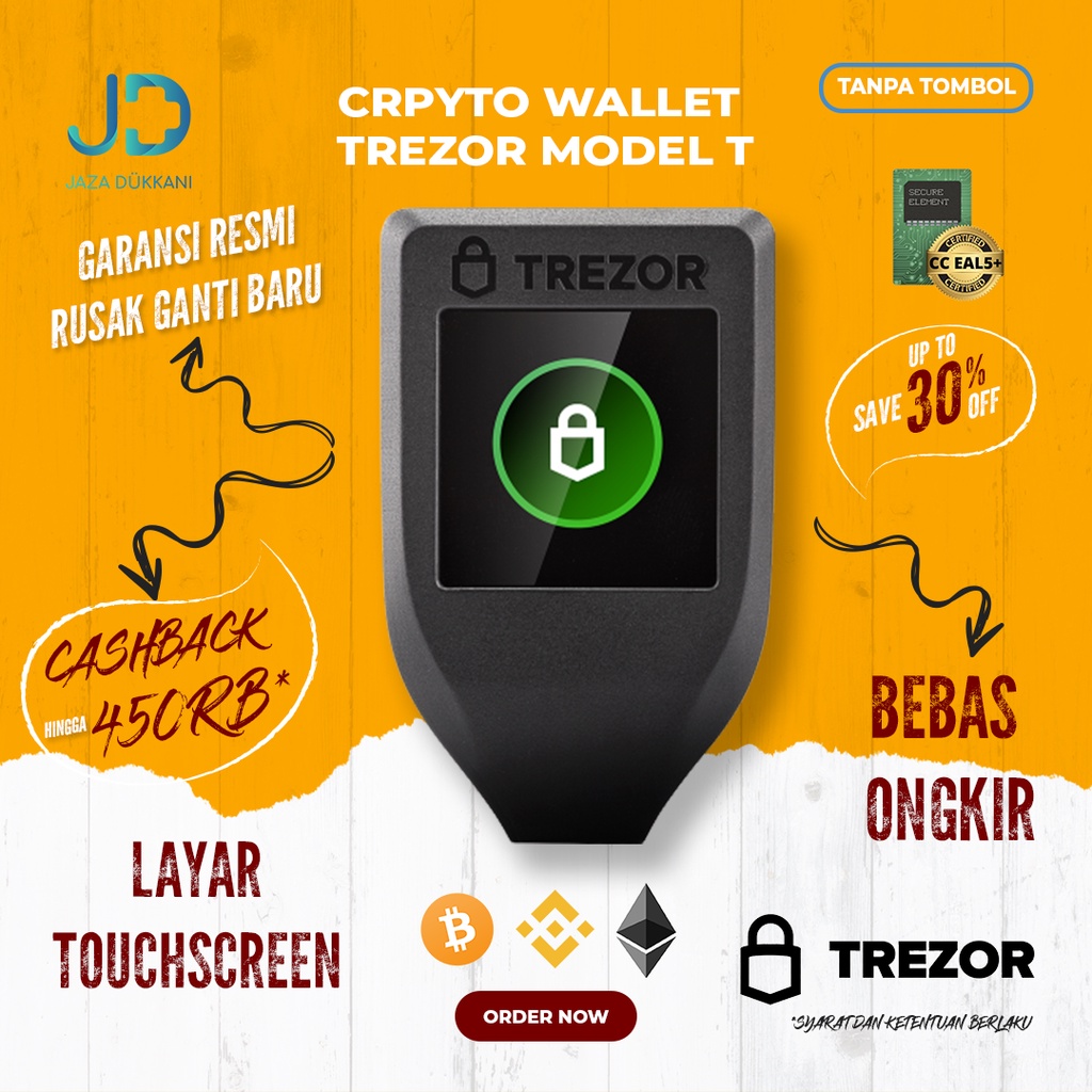 Jual Trezor Model T Cryptocurrency Crypto Hardware Wallet Dompet ...