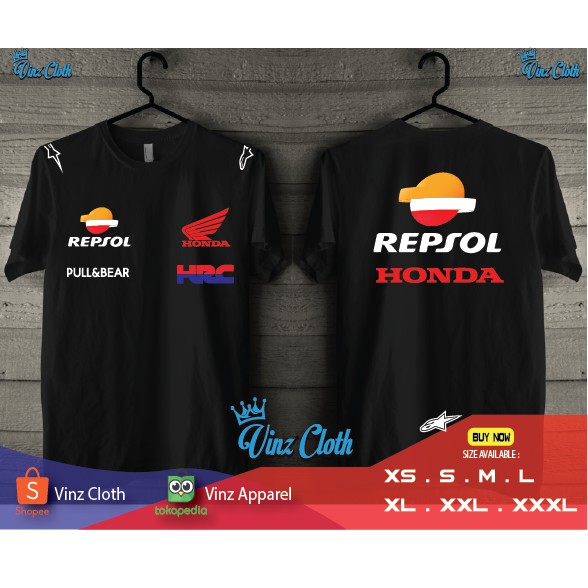 Jual Kaos Tshirt HRC Repsol Honda Pria Wanita Best Quality | Shopee ...