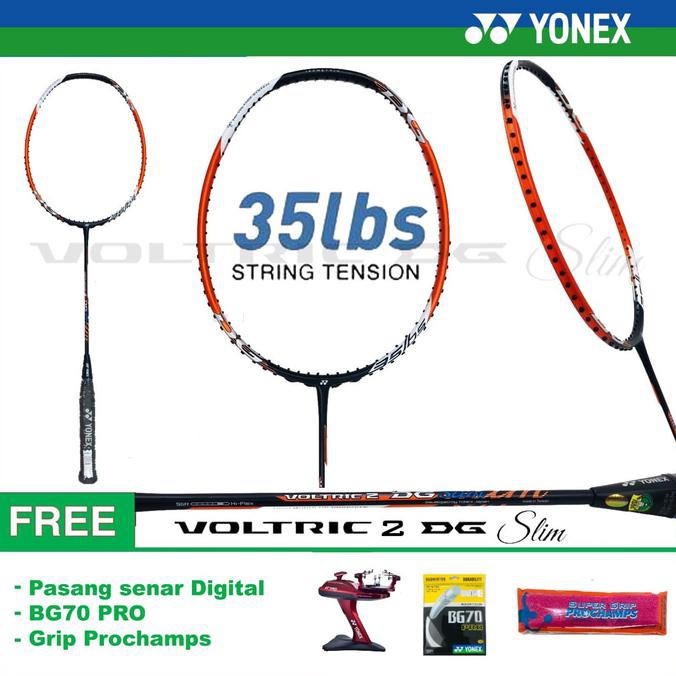 Jual RAKET BADMINTON YONEX VOLTRIC 2 DG SLIM FREE PASANG SENAR BG YONEX ...