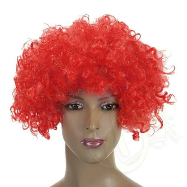 Jual rambut badut merah putih wig kribo spesial dirgahayu HUT RI ...