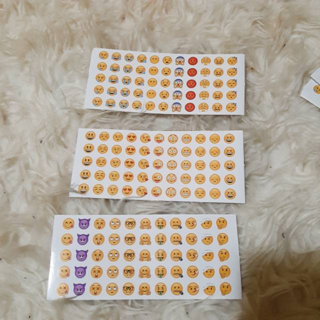 Jual Stiker lucu emoji emoticon smiley sticker deco untuk DIY scrapbook ...