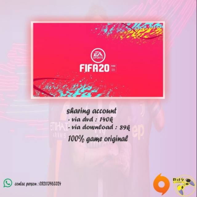 Jual FIFA 20 original Origin sharing account (via dvd) | Shopee Indonesia