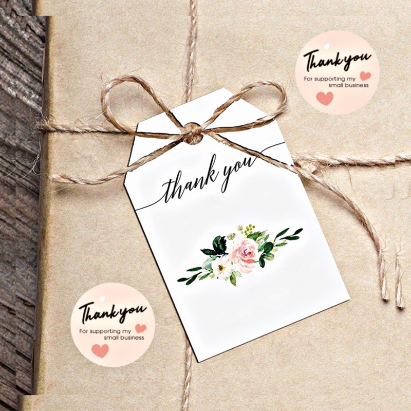 Jual [ BUKAN 1 ROLL!!!! ] Sticker Thank You Jumbo Ukuran 3,8 CM ...