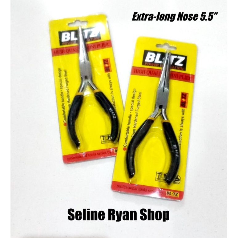 Jual Tang Lancip / Tang Cucut Mini BLITZ 5.5" EXTRA-LONG NOSE | Shopee ...