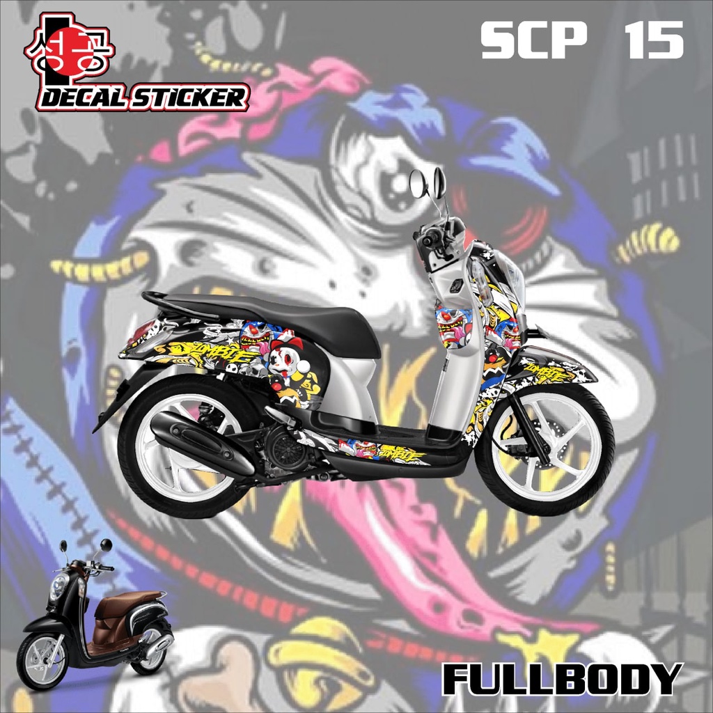 Jual DECAL STICKER SCOOPY FI 2013 2014 2015 2016 ZOMBIE DORAEMON ...