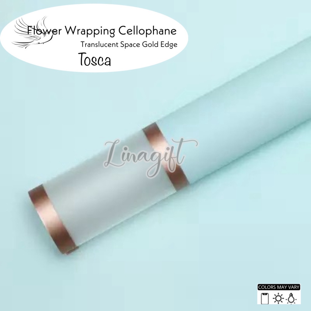 Jual ( 5 Lembar ) TRANSLUCENT SPACE GOLD EDGE - FLOWER WRAPPING PAPER ...