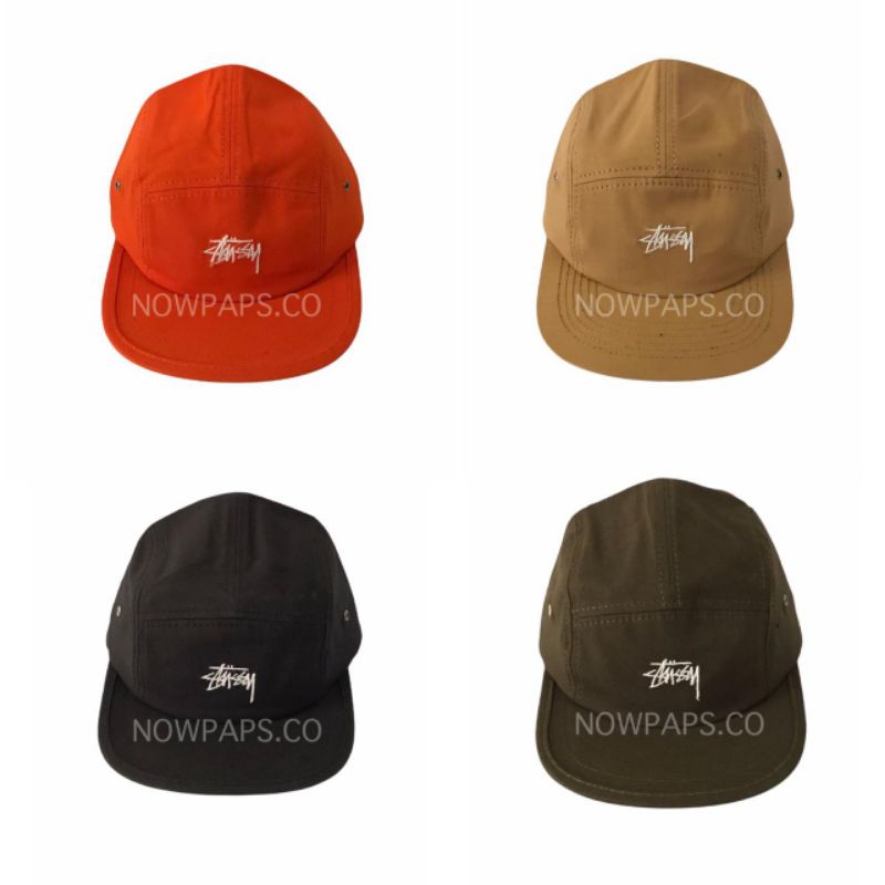 Jual TOPI 5 PANEL BORDIR.SKATE STU SSY HITAM.FIVE PANEL STU SY CAPS ...