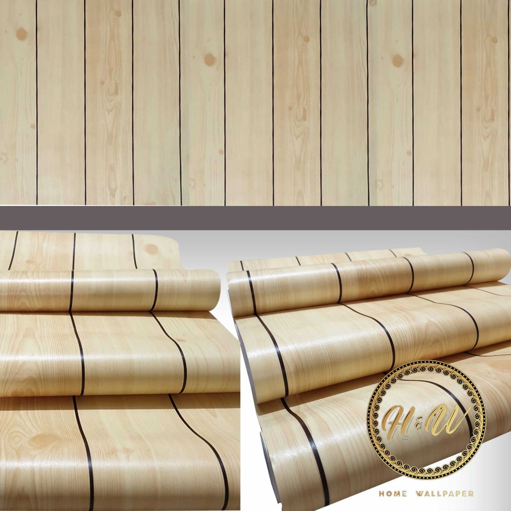 Jual READY STOK!!! Wallpaper Stiker Dinding | Motif Kayu Muda Garis ...