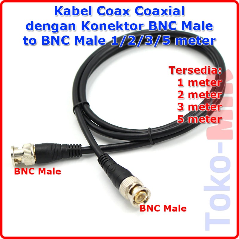 Jual Kabel Coaxial Coax Jumper BNC Male to Male 1m 2m 3m 5m 1 2 3 5 ...