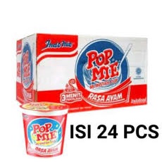 Jual POP MIE INSTANT REGULER KUAH RASA AYAM KEMASAN DUS ISI 24 PCS ...