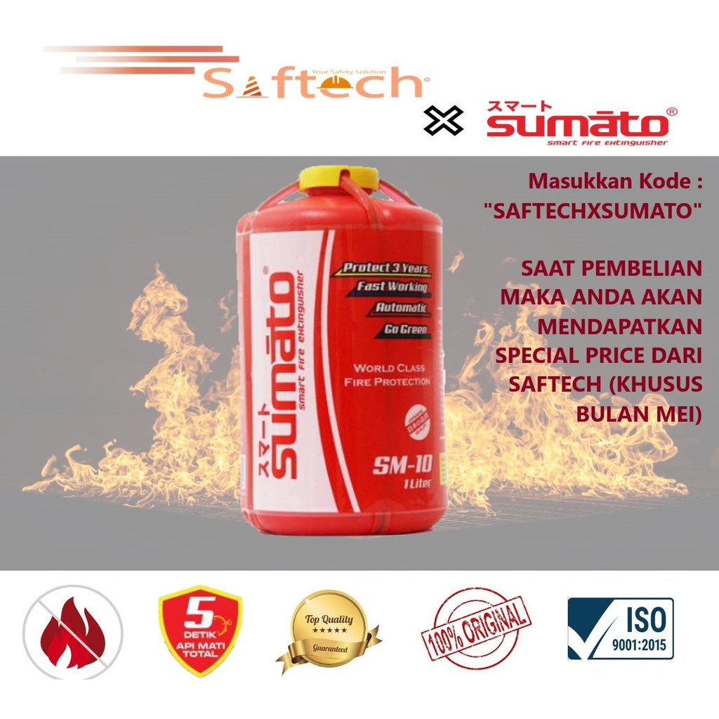 Jual Sumato SM-10 Original Pemadam api otomatis APAR Ringan SM10 Racun ...