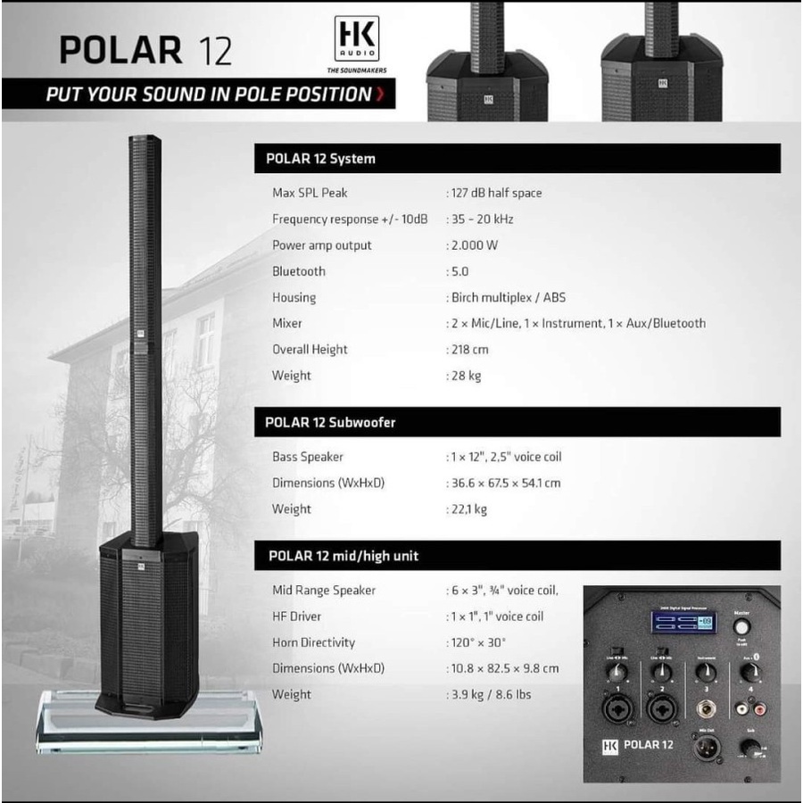 Jual Speaker Column HK Audio Polar 12 Original 2000W | Shopee Indonesia