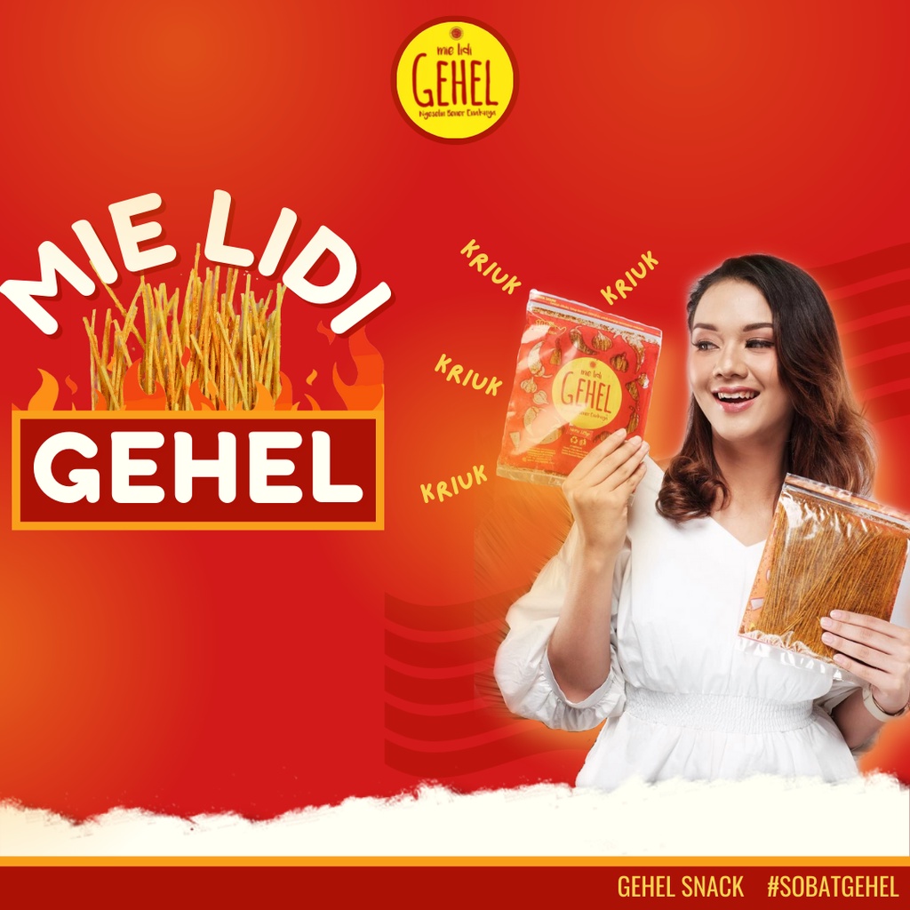 Jual Gehel Snack Mie Lidi Terenak Lezat Asin Gurih Extra Pedas Jeruk ...