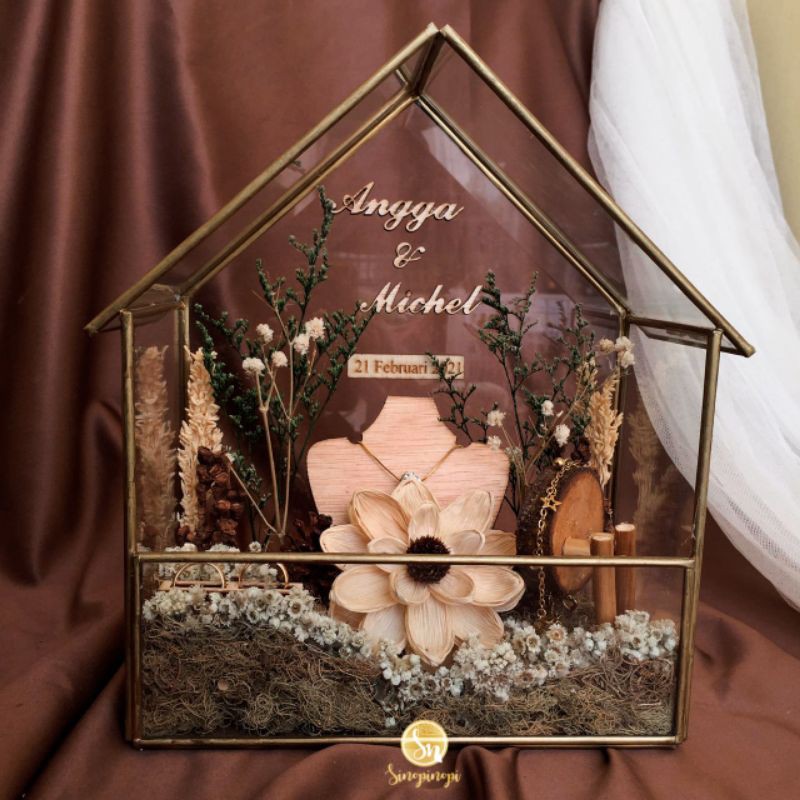 Jual RING BOX ICHI | HOUSE 25x20 TERARIUM BIG TEMPAT PERHIASAN | LAMARAN NIKAH WEDDING ...