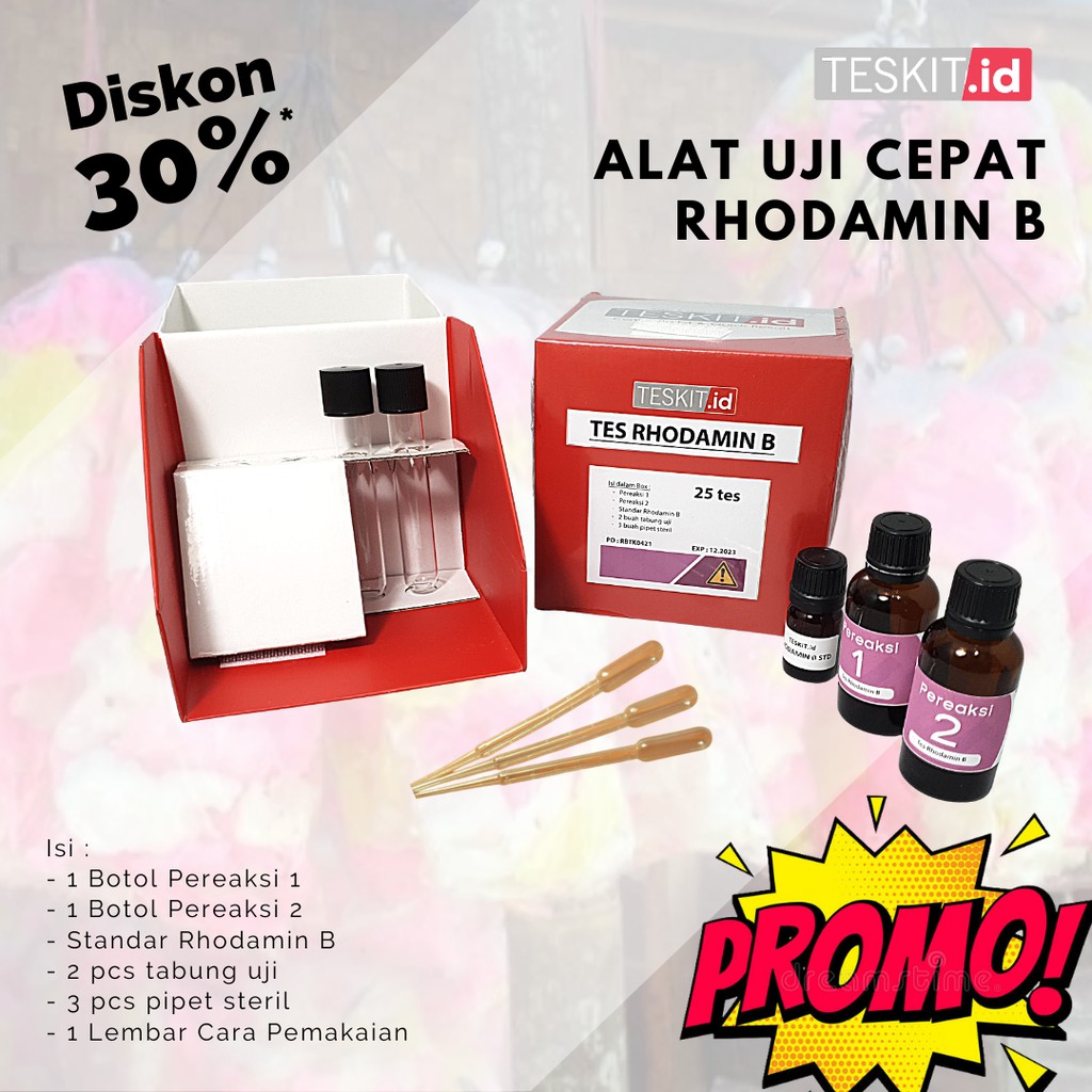 Jual Reagent Test Kit Rhodamin B, Alat Uji Cepat Kandungan Rhodamin B ...