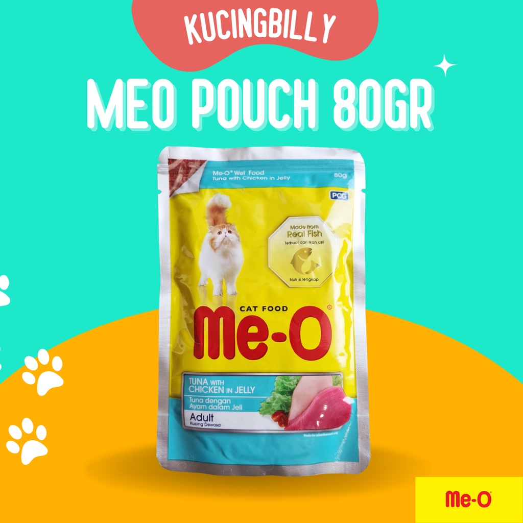 Jual Meo pouch 80gr sachet saset makanan kucing basah me o | Shopee ...
