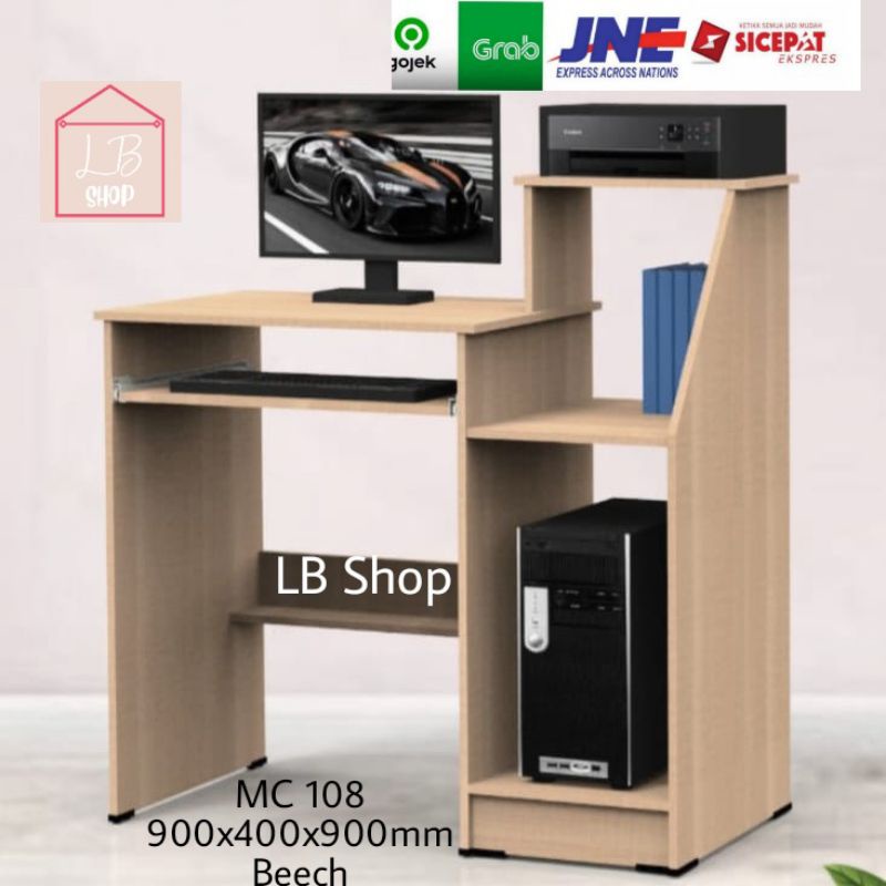 Jual Meja komputer dengan rak MC108 meja belajar meja komputer ...