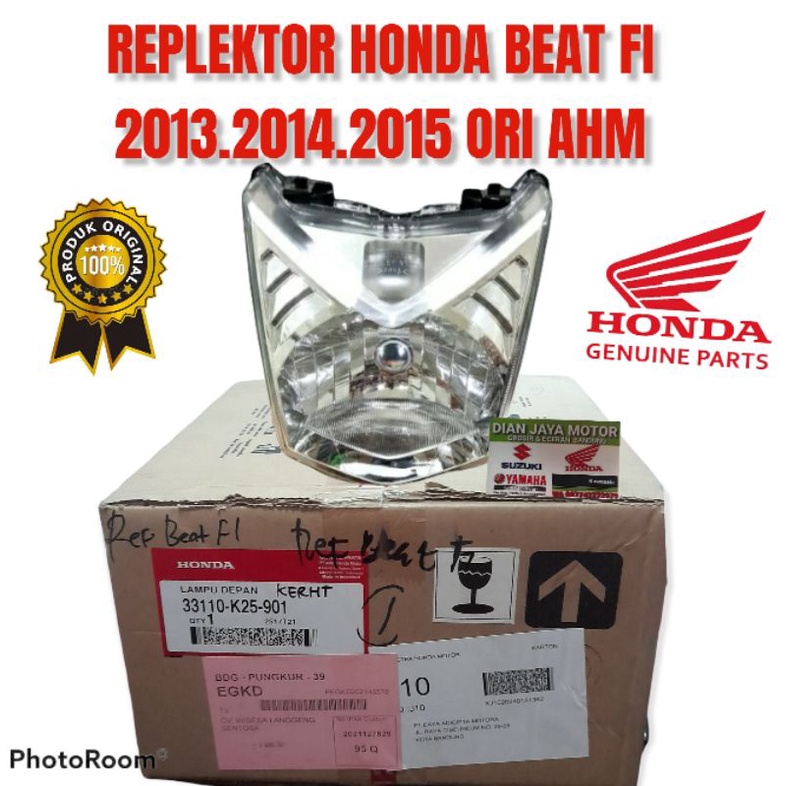 Jual (AHM) Replektor Lampu Depan K25 Honda Beat fi 2012-2015 33110-K25 ...