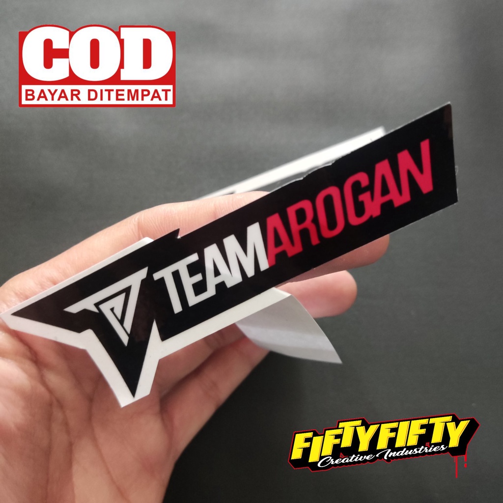 Jual Stiker Print Cut TEAM AROGAN Model 02 Stiker Printing Laminasi ...
