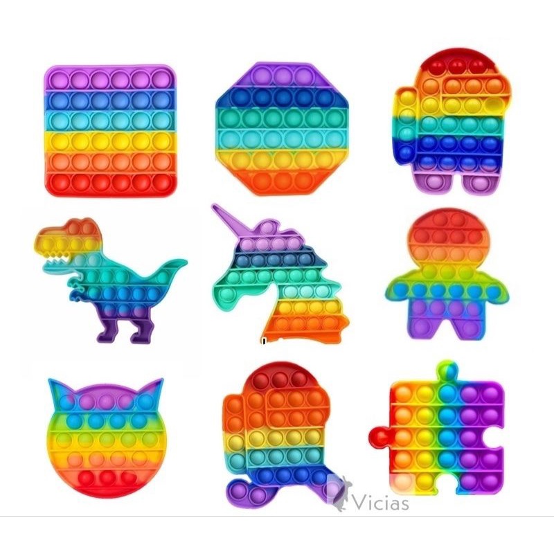 Jual POP IT MURAH RAINBOW UNICORN Fidget Push Pop Its Fidget Toy Push ...