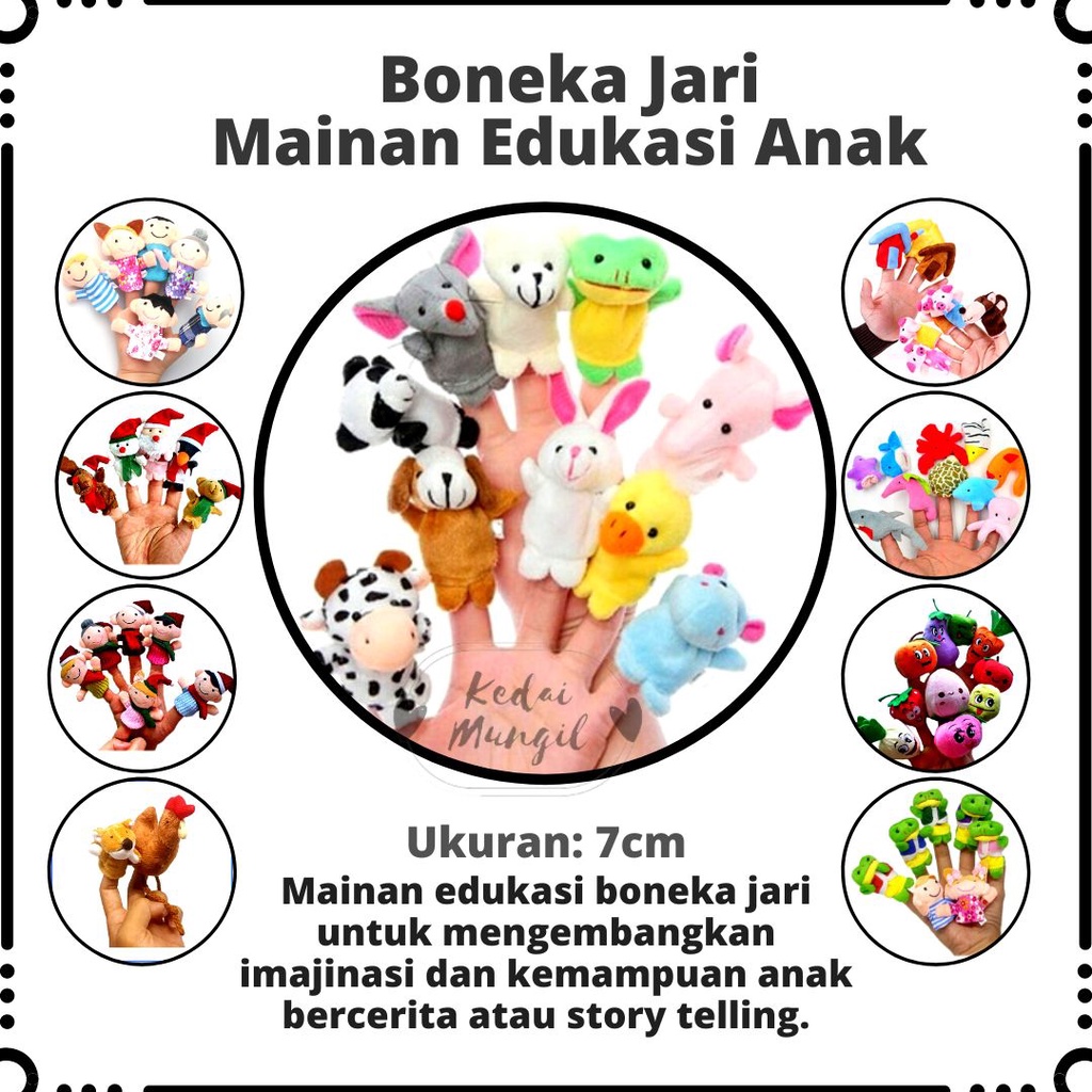 Jual Boneka Jari Finger Puppet Mainan Edukasi Anak Balita untuk Story ...