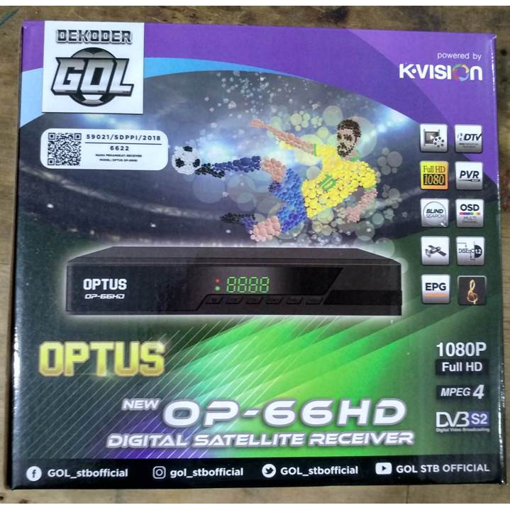 Jual TV Satellite Murah Receiver Parabola Optus OP-66 HD C Band Dan Ku ...
