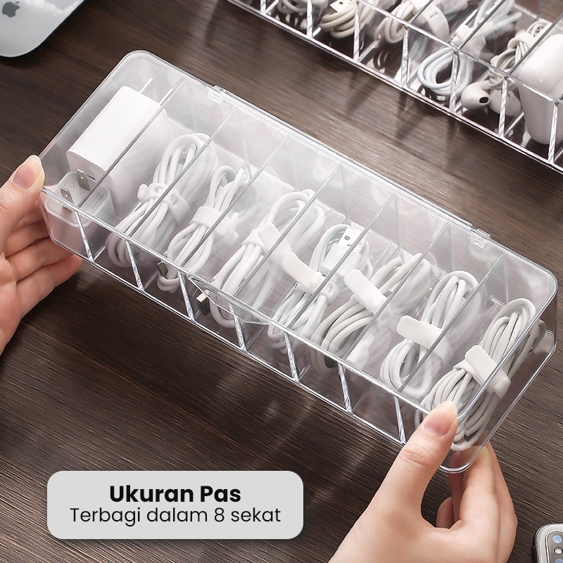 Jual Dejavu Storage Kabel Data Acrylic Kotak Penyimpanan Organizer Meja ...