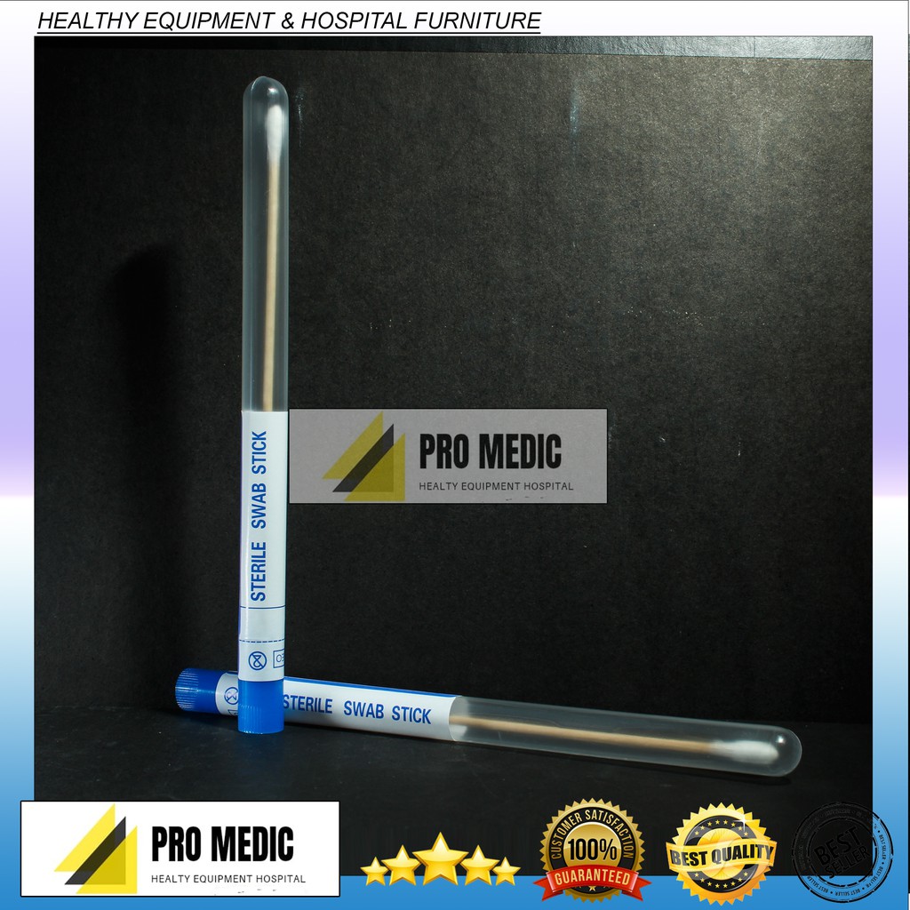 Jual Cotton Swab Sterile / Swab Mikrobiologi / Test Tube Swab / 100pcs ...