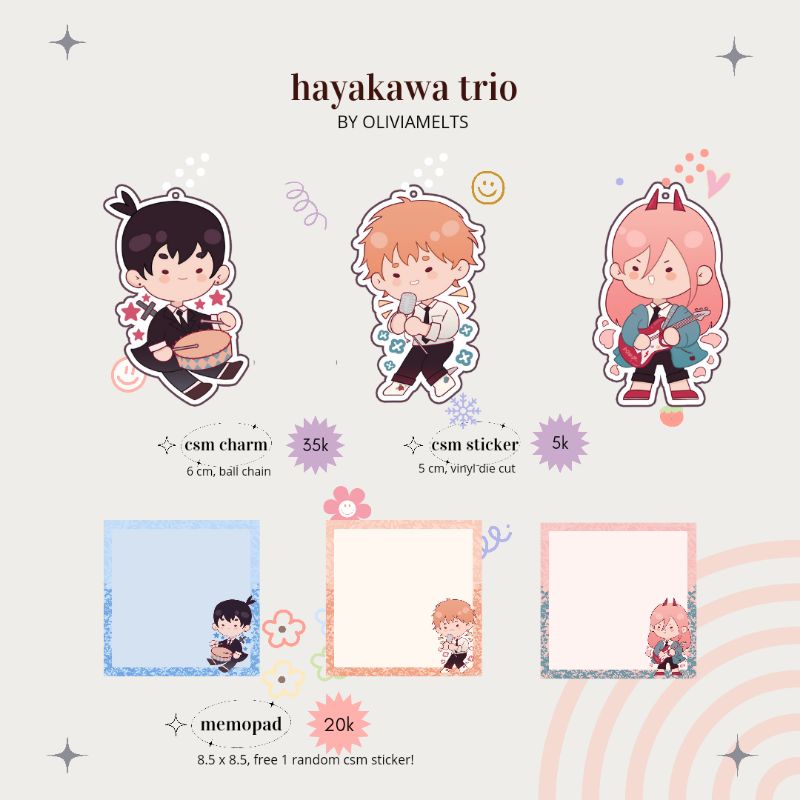 Jual chainsawman csm gantungan kunci ganci charm sticker aki denji ...