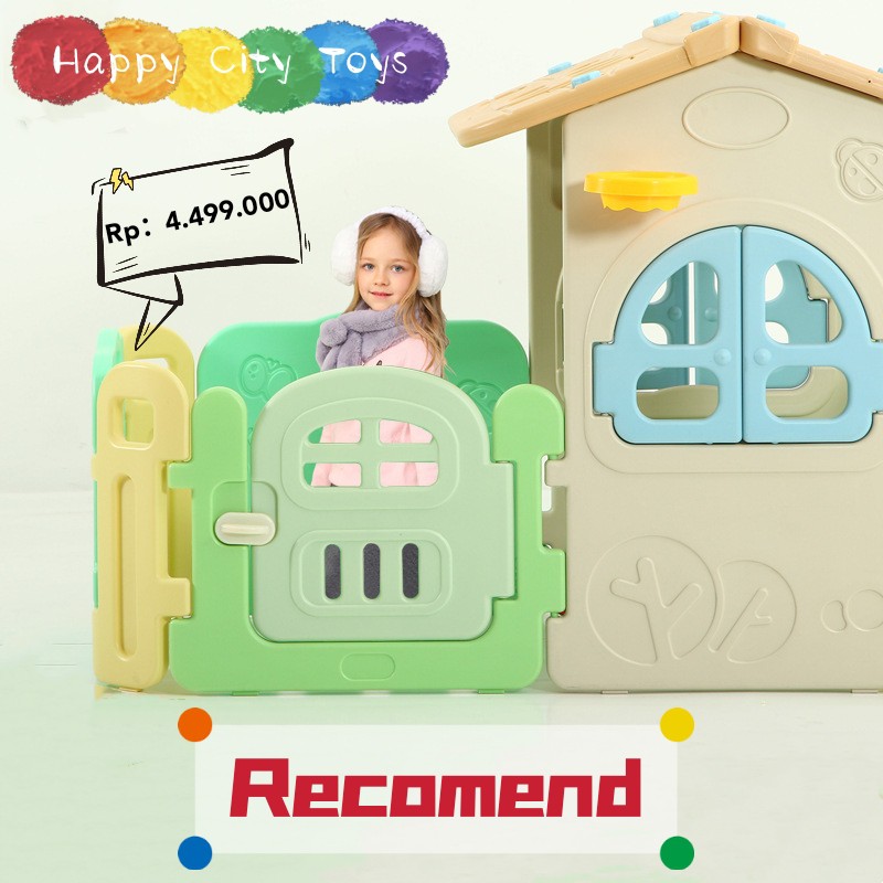 Jual Rumah-rumahan anak dan pagar anak, Playhouse Indoor, Happy City ...
