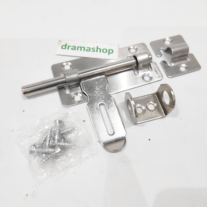 Jual slot kunci grendel + overpal gembok pintu baja steinless stee 4 ...