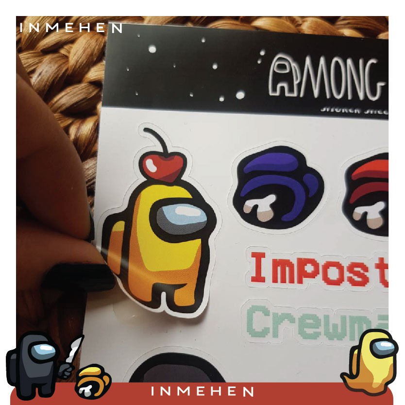 Jual STICKER SHEET AMONG US BAHAN VINYL WATERPROOF INMEHEN - AMONG US ...