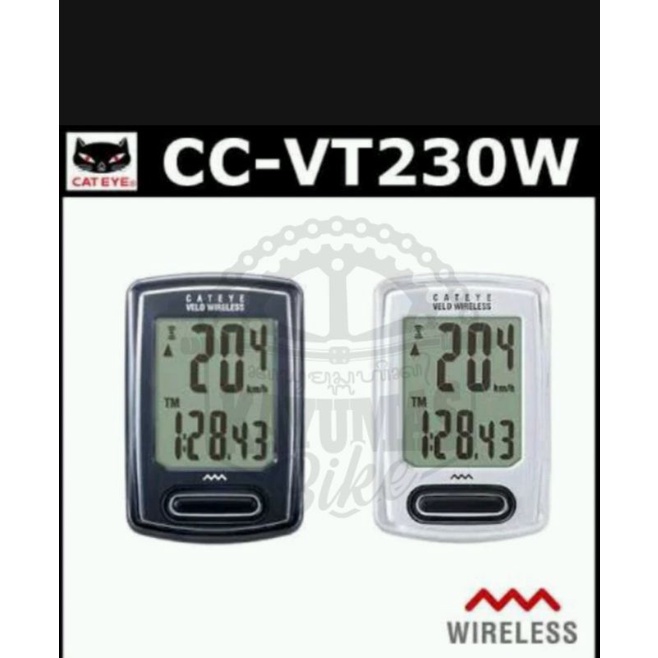 Jual CYCLO COMPUTER SPEEDOMETER CATEYE VELO WIRELESS VT230W | Shopee ...