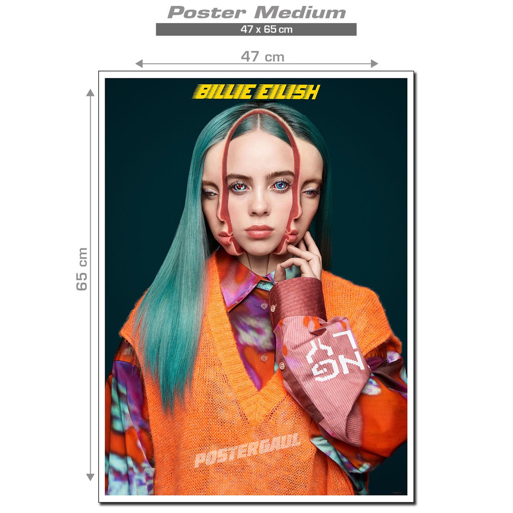 Jual Poster Medium BILLIE EILISH - ARTWORK OLEH TAKASHI MURAKAMI #FJP316 - ukuran 47 x 65 cm ...