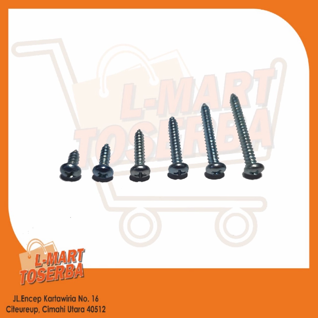 Jual Sekrup FAB Putih 6 x 2 / 1 1/2 / 1 1/4 / 1 3/4 / 1 / 1/2 / 3/4 / 3 ...