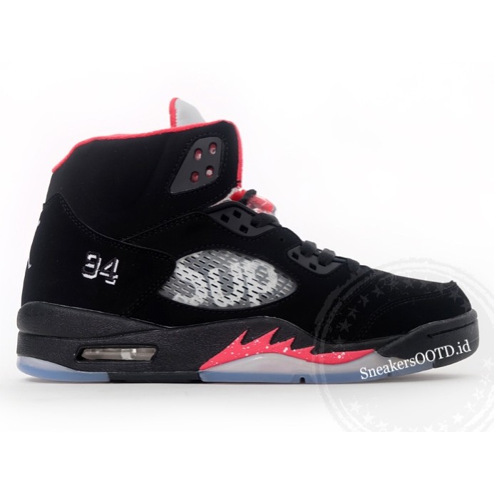 Jual Sepatu basket nike air jordan 5 supreme hitam | Shopee Indonesia