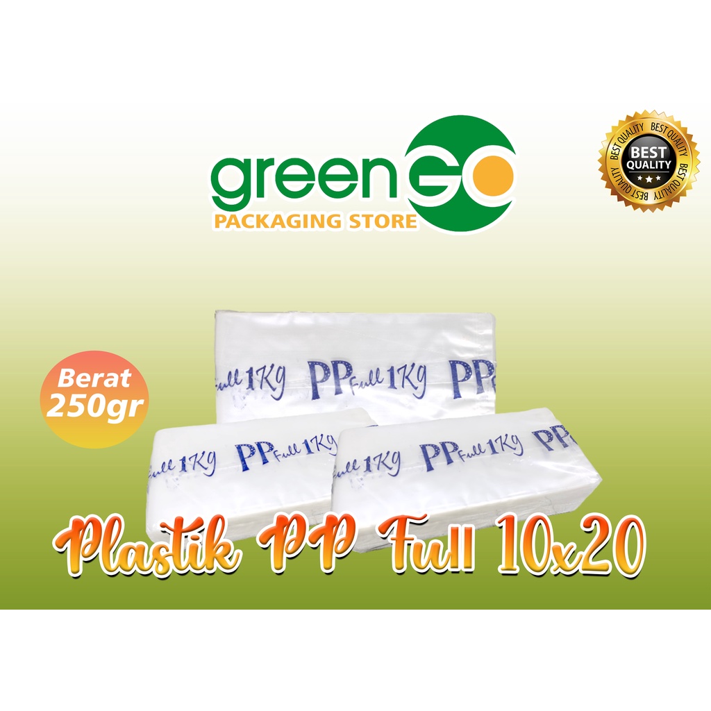 Jual PLASTIK PP FULL PUTIH BENING 250GR UK 10X20 POLOS KANTONG PLASTIK ...