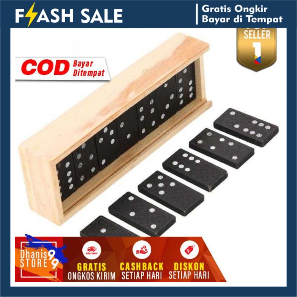 Jual Mainan Domino Board Game 28 PCS Gaple Kayu Permainan Anak non COD ...