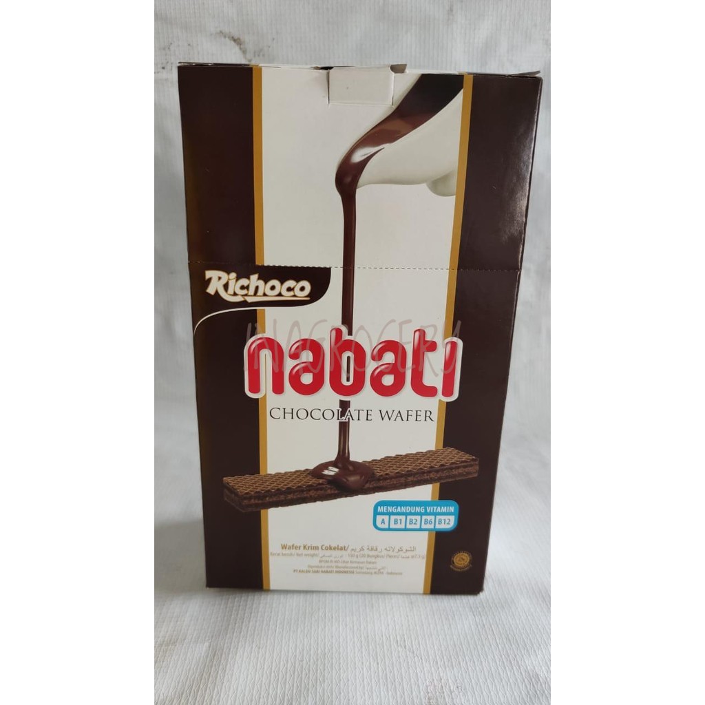 Jual RICHOCO NABATI WAFER CHOCOLATE 20 pcs x 7,5 gr | Shopee Indonesia