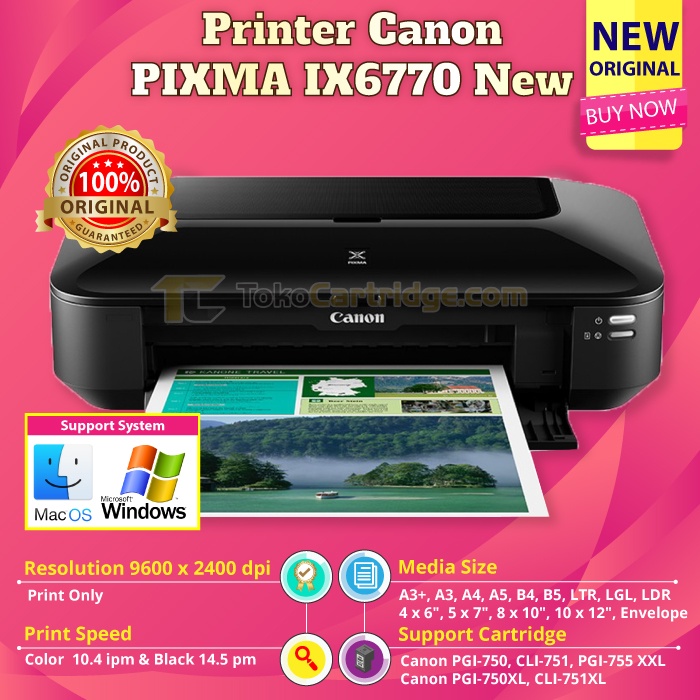 Jual Printer Canon PIXMA IX6770 A3 New | Shopee Indonesia