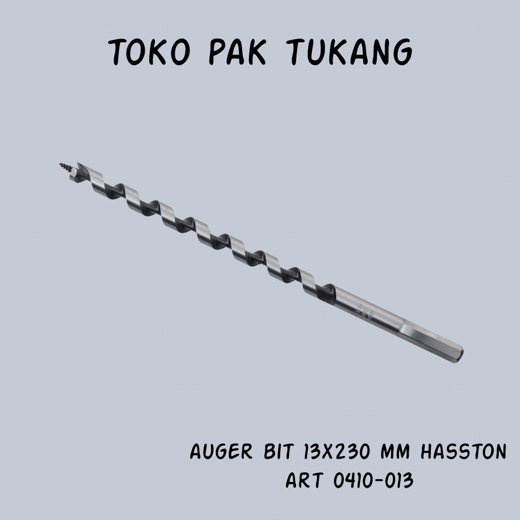 Jual Mata Bor Kayu Auger Bit 13 x 230 mm Hasston 0410-013 | Shopee ...