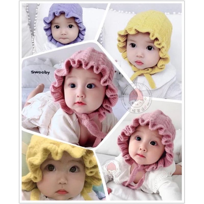 Jual Topi Bayi Rajut Bonnet Tali/ Topi kupluk bayi(SNI) | Shopee Indonesia