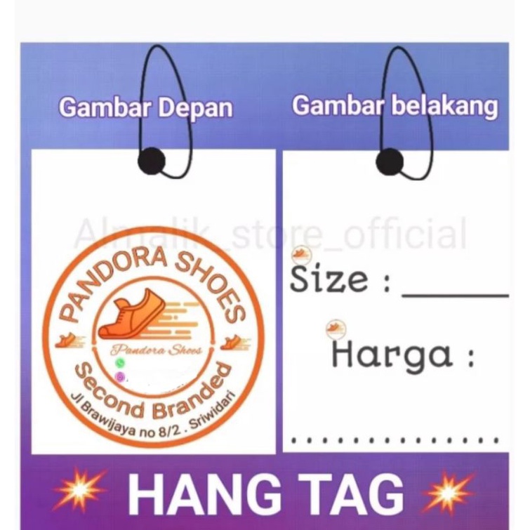Jual Cetak Hang Tag custom 2 sisi depan belakang handtag label baju ...